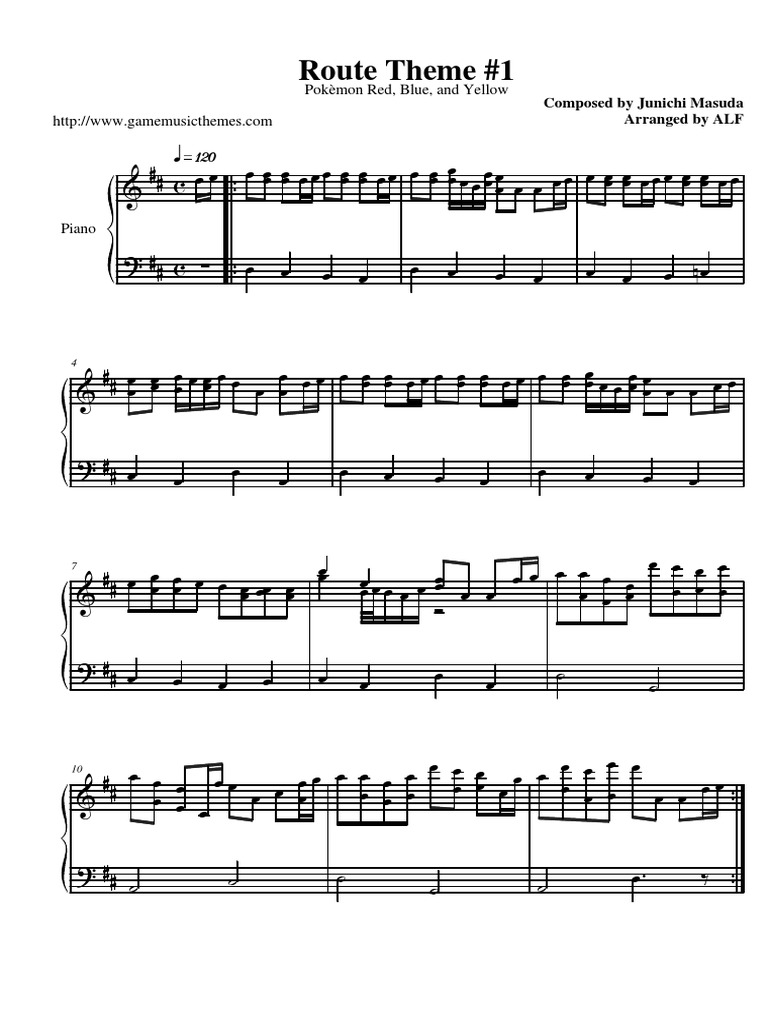 Pokemon - Route Theme 1 PDF | PDF