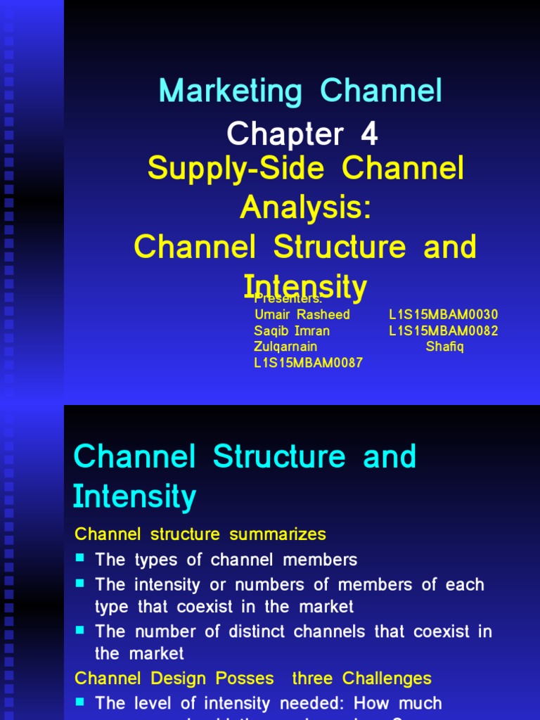 Marketing Channel - Ch-4 - Channel Structure and Intensity | PDF ...