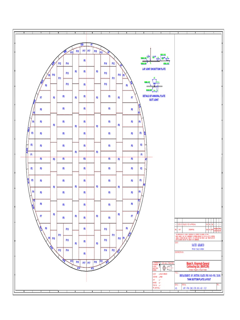 1001-Tank Drawing 945-V61 - Bottom Plate Layout | PDF | Disabled Sports ...