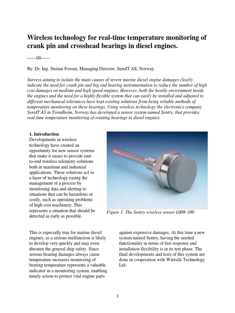 Wireless Bearing Temp Monitoring System | PDF | Antenna (Radio ...