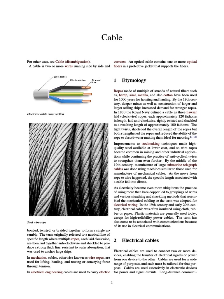 Cable PDF | PDF