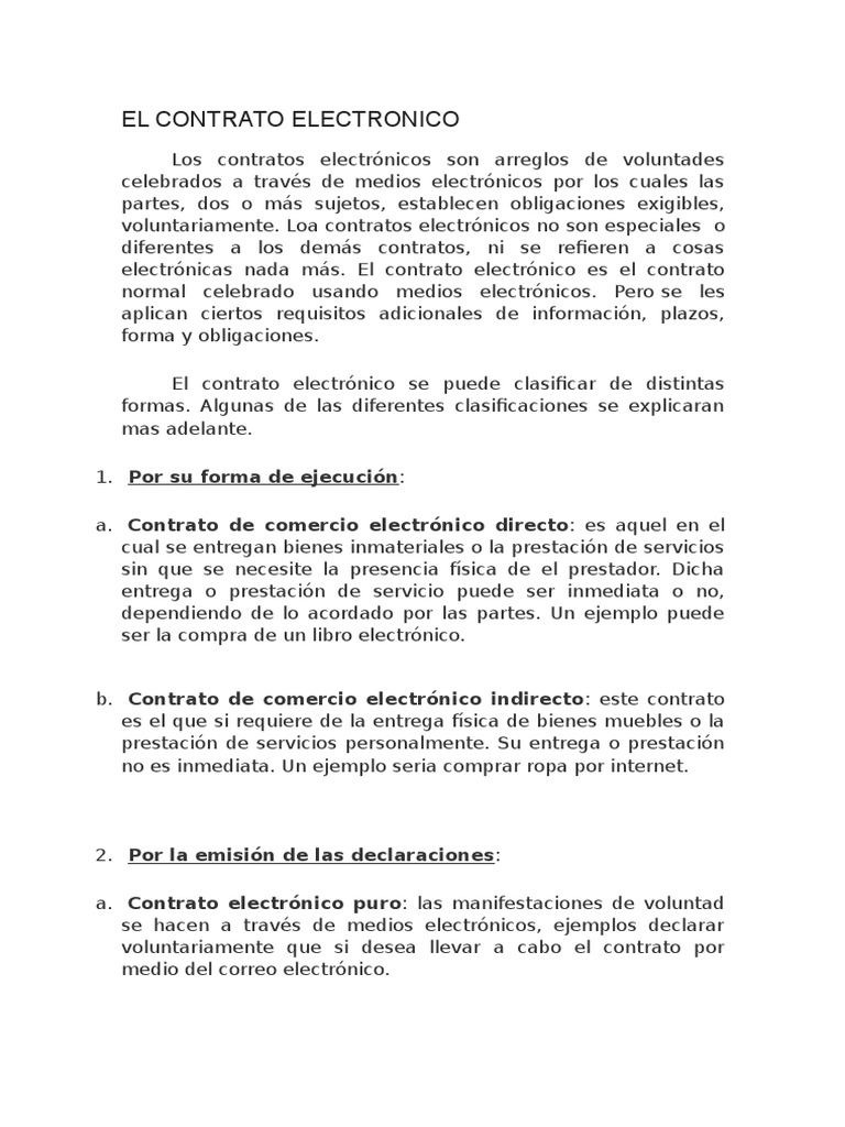 El Contrato Electronico | PDF | Internet | Informática y tecnología de ...