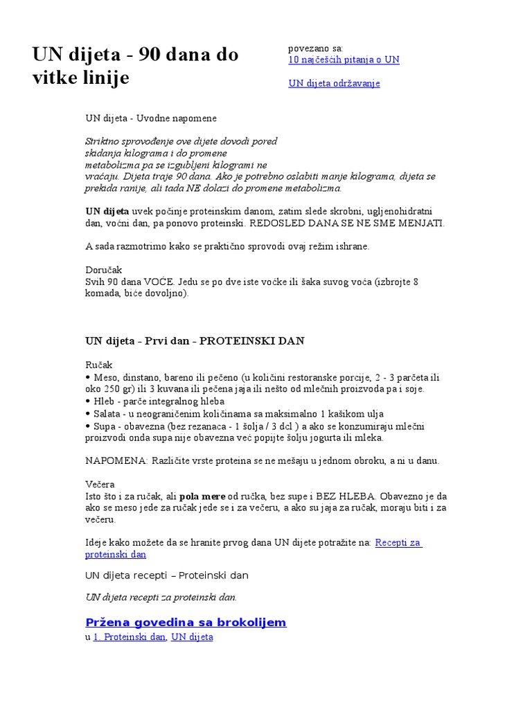 UN Dijeta | PDF