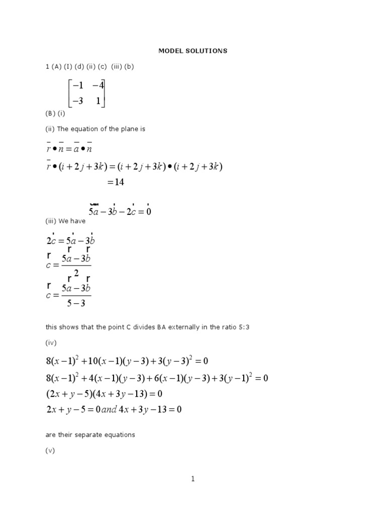 Solutions to Mathematical Modeling Problems | PDF | Triangle ...