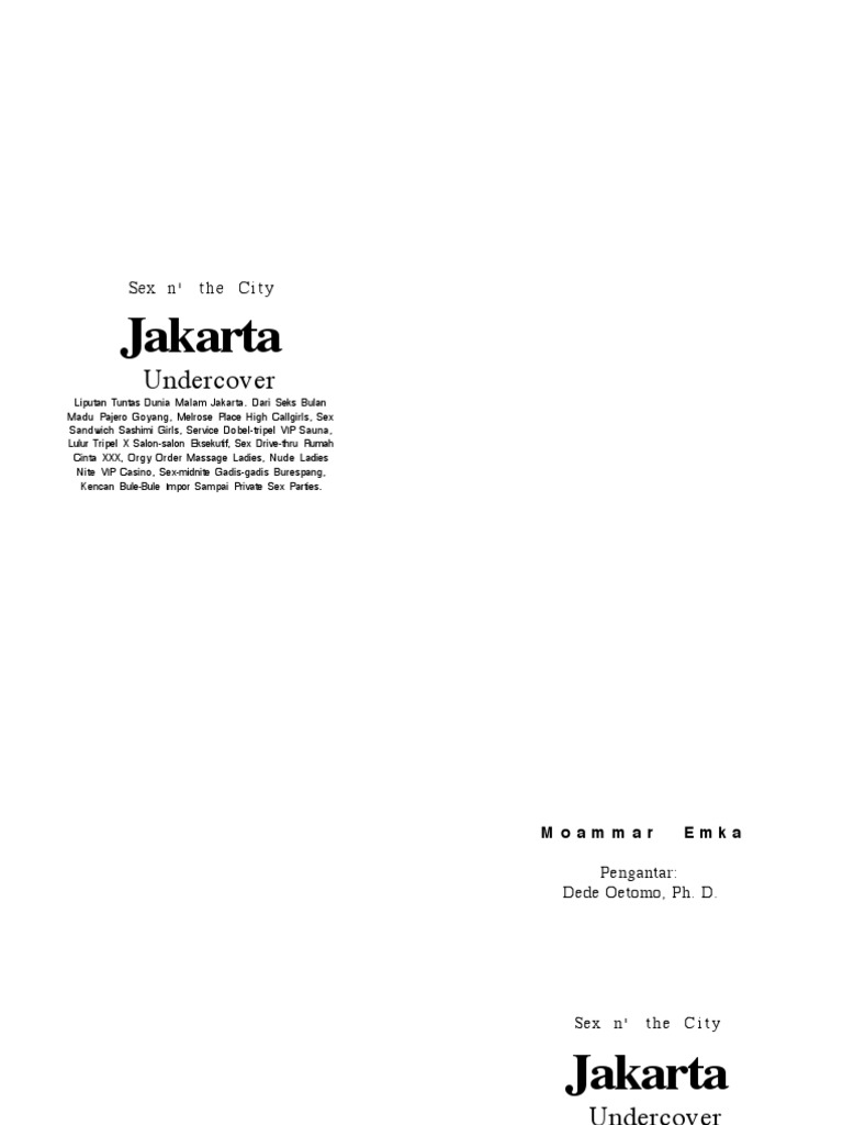 Moammar Emka - Jakarta Undercover | PDF