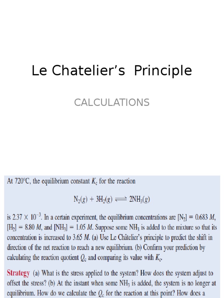 Le Chatelier's Principle | PDF