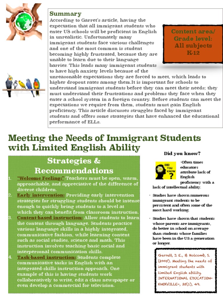 Esol Poster | PDF | Education Theory | Cognition
