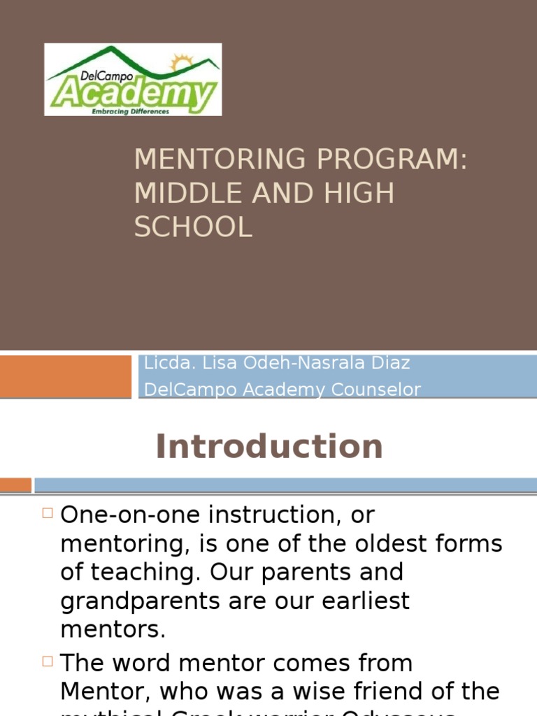 Mentoring Program | PDF | Mentorship | Cognition