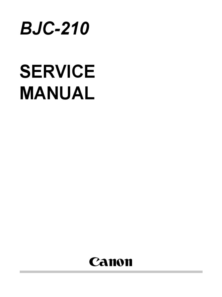 Manual Canon BJC 210 PDF | PDF