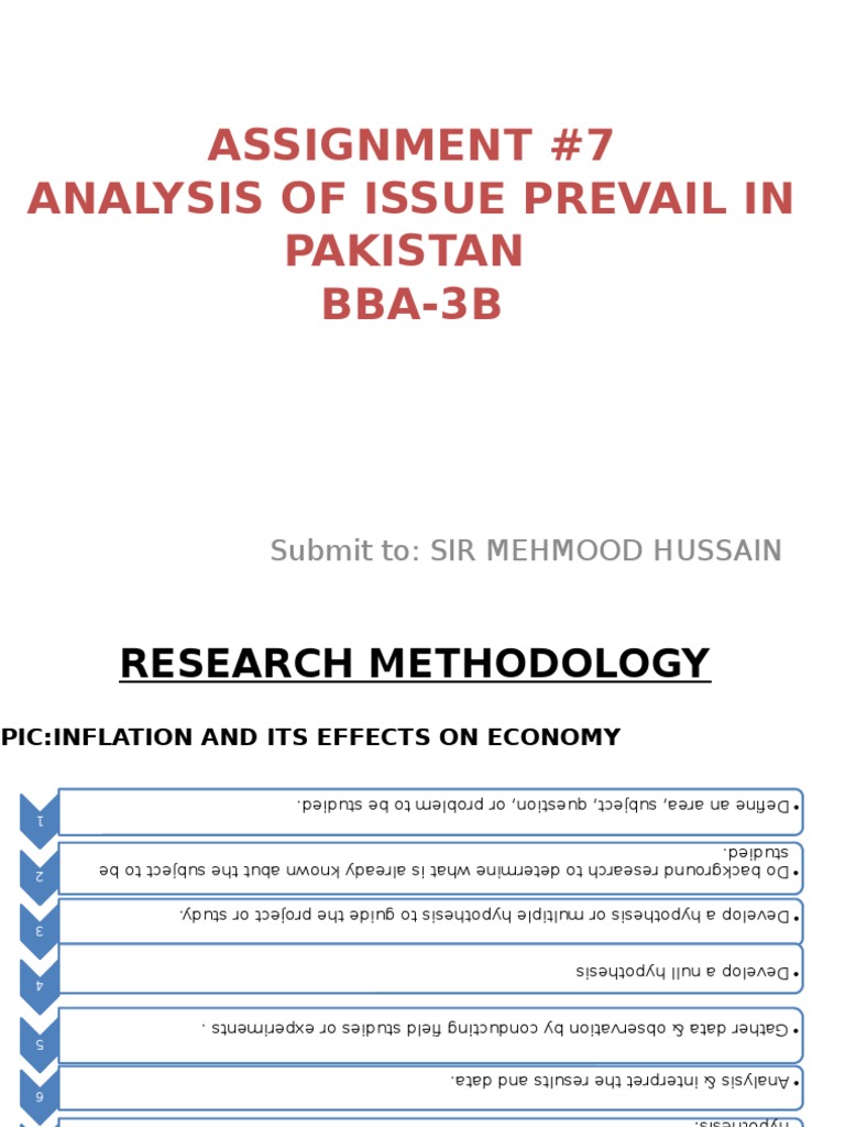 Assignment #7 Analysis of Issue Prevail in Pakistan BBA-3B: Submit To: Sir Mehmood Hussain | PDF ...