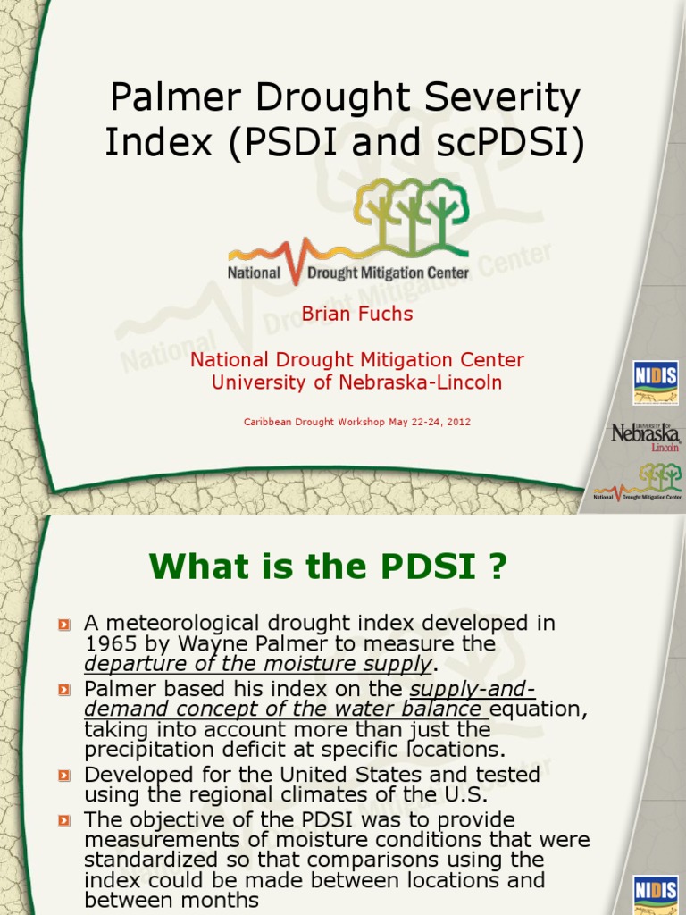 Brian Fuchs - PDSI and ScPDSI | PDF | Surface Runoff | Climate