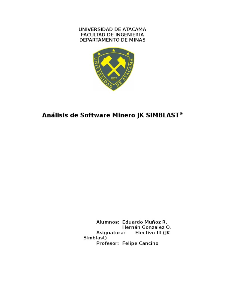 Trabajo JKSimblast | PDF | Minería | Software