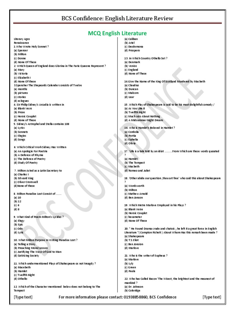English Literature | PDF | William Shakespeare | Poetry