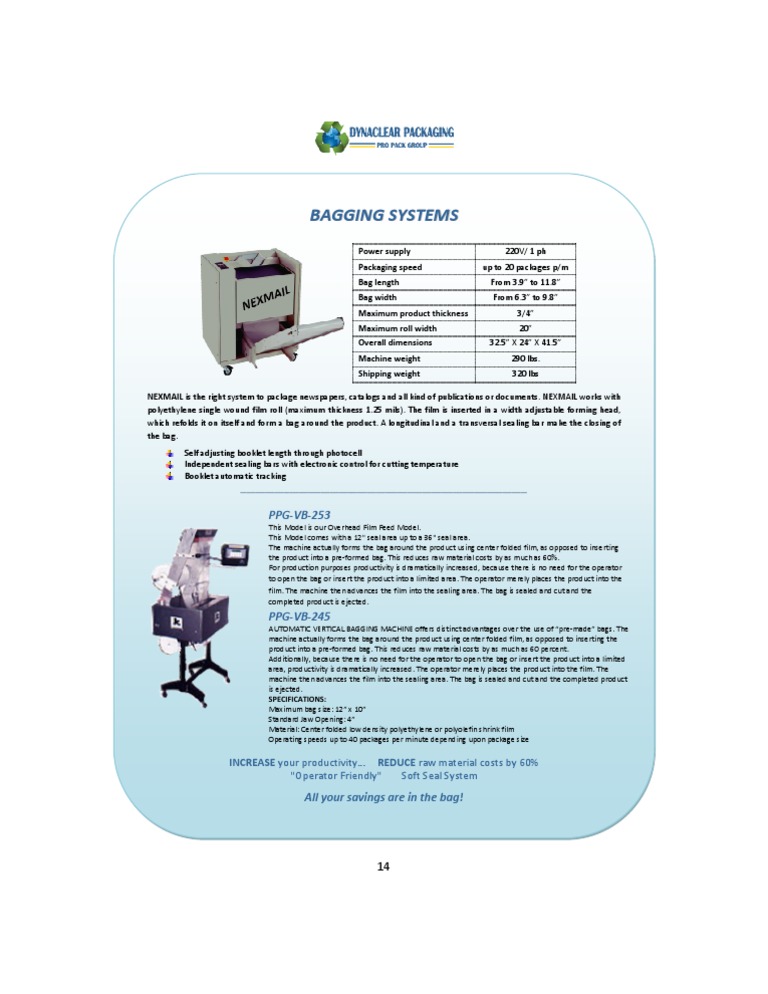 Bagging System | PDF