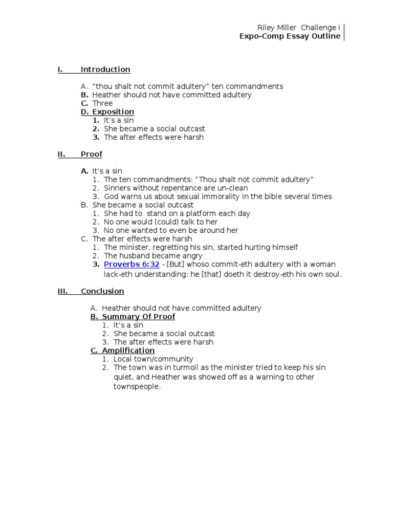 The Lost Tools of Writing - Outline - The Scarlet Letter | PDF