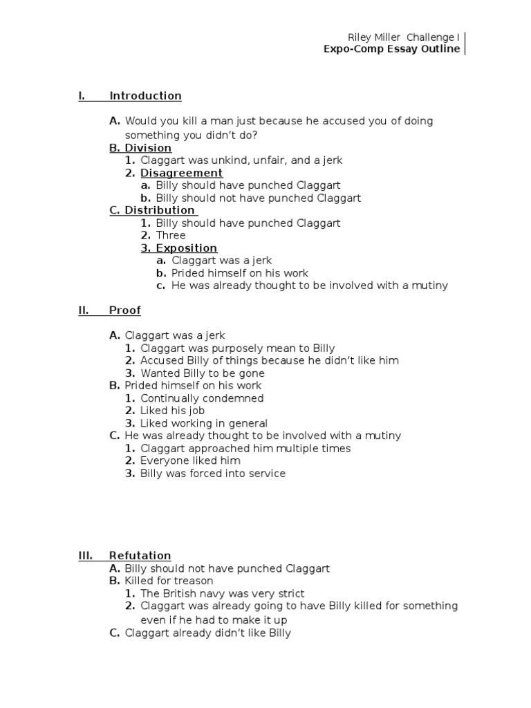 Billy Budd Outline