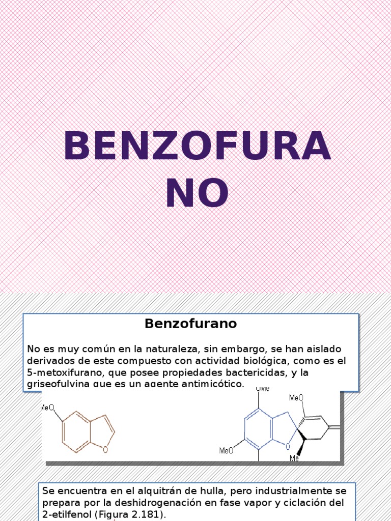 Compuestos: Benzofurano y Benzotiofeno | PDF | Salud y bienestar ...