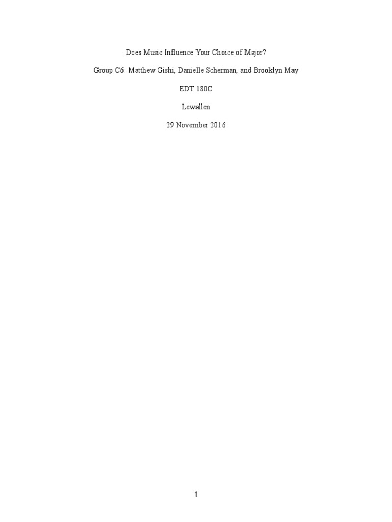 Music Preferences by College Major Analysis | PDF | Wellness | Science ...