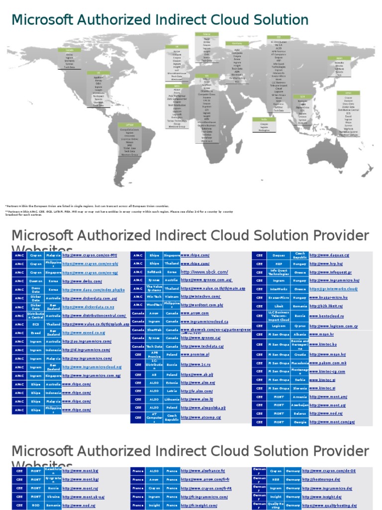 Microsoft Cloud Solution Providers List | PDF | Latin America | Business