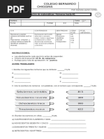 Examen de as Unidad, Decena, Centena.