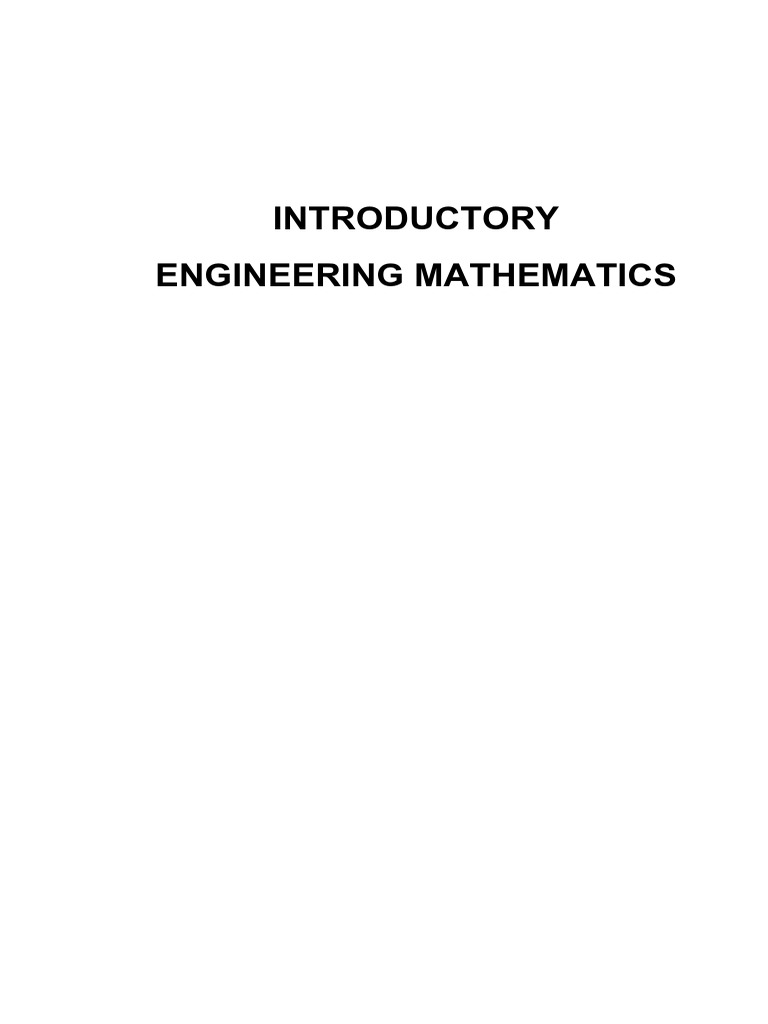 Introductory Engineering Mathematics | PDF | Trigonometric Functions ...
