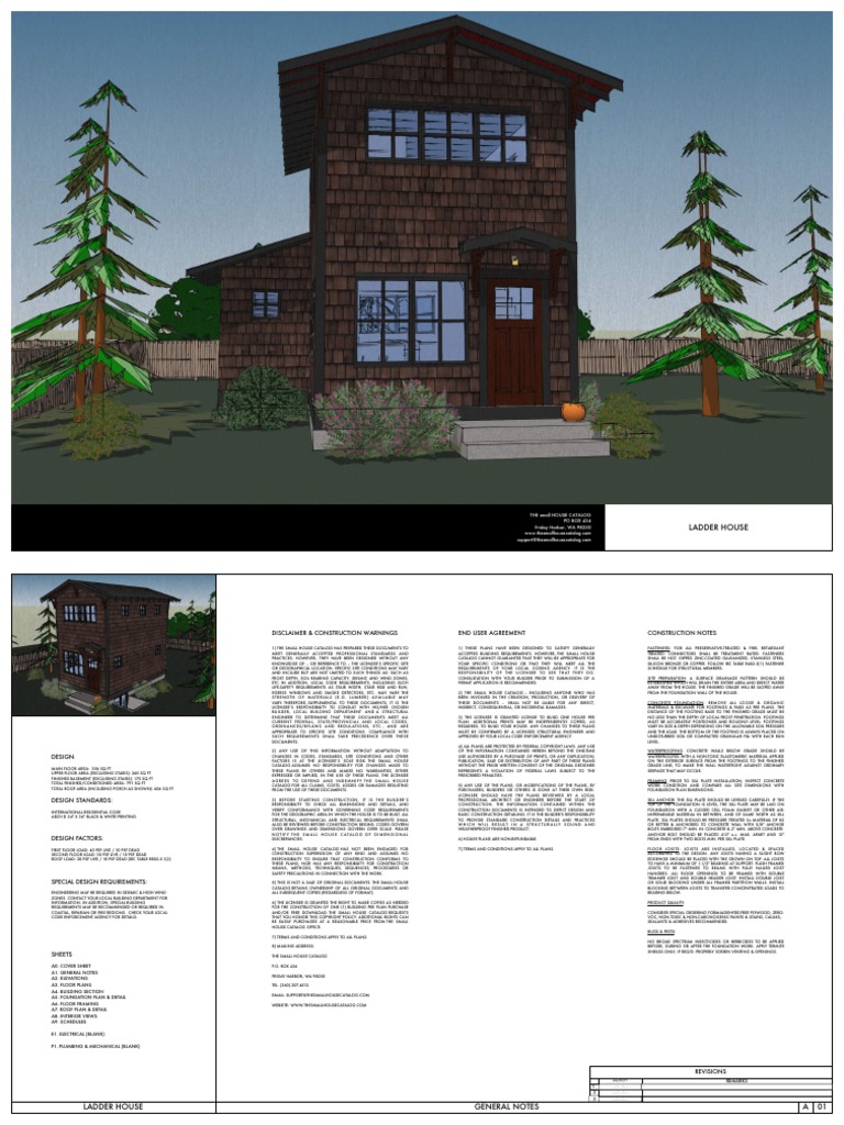 356 SQ FT Ladder House Design | PDF | Framing (Construction) | Plumbing
