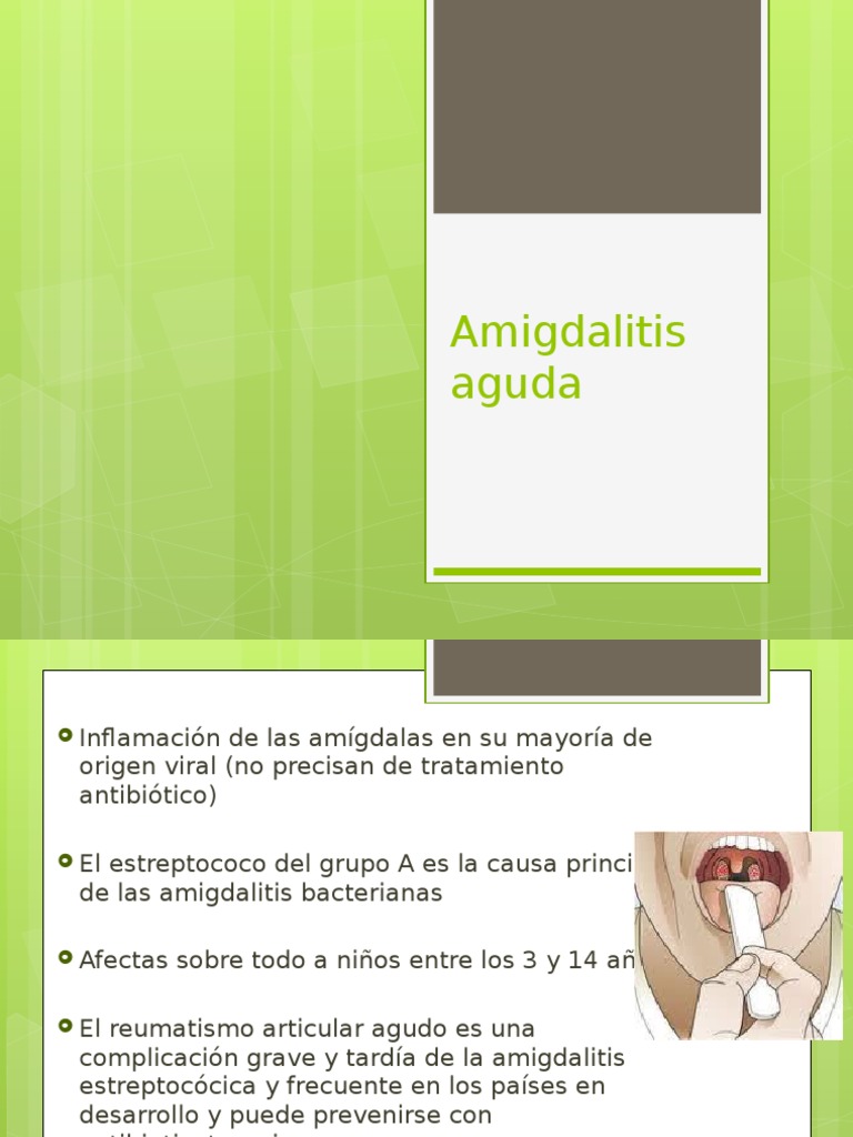 Amigdalitis aguda | Especialidades Medicas | Medicina CLINICA