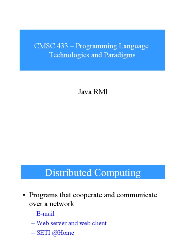 Rmi Part1 Pdf Method Computer Programming Port Computer Networking 
