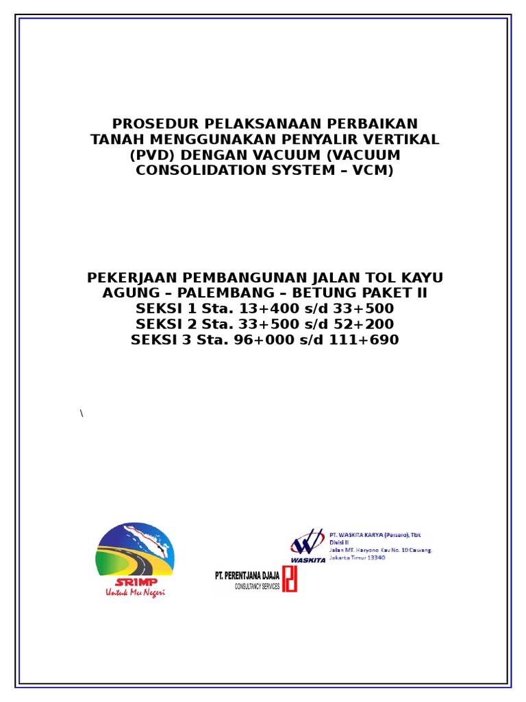 Prosedur PVD untuk Perbaikan Tanah | PDF