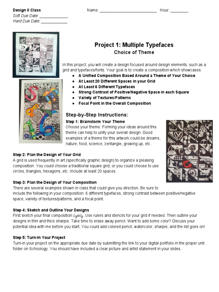 Project 1: Multiple Typefaces: Choice of Theme | PDF | Graphic Design ...