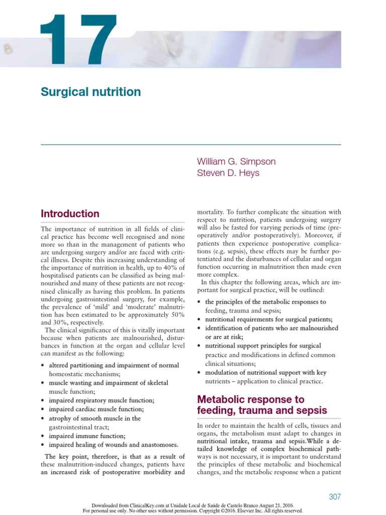 Surgical Nutrition PDF | PDF | Glycogen | Carbohydrates