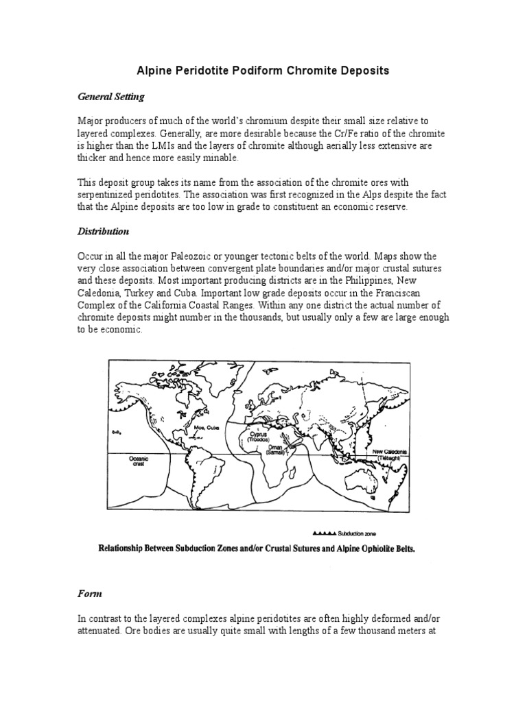 Alpine Peridotite Podiform Chromite Deposits | PDF | Earth Sciences | Rocks