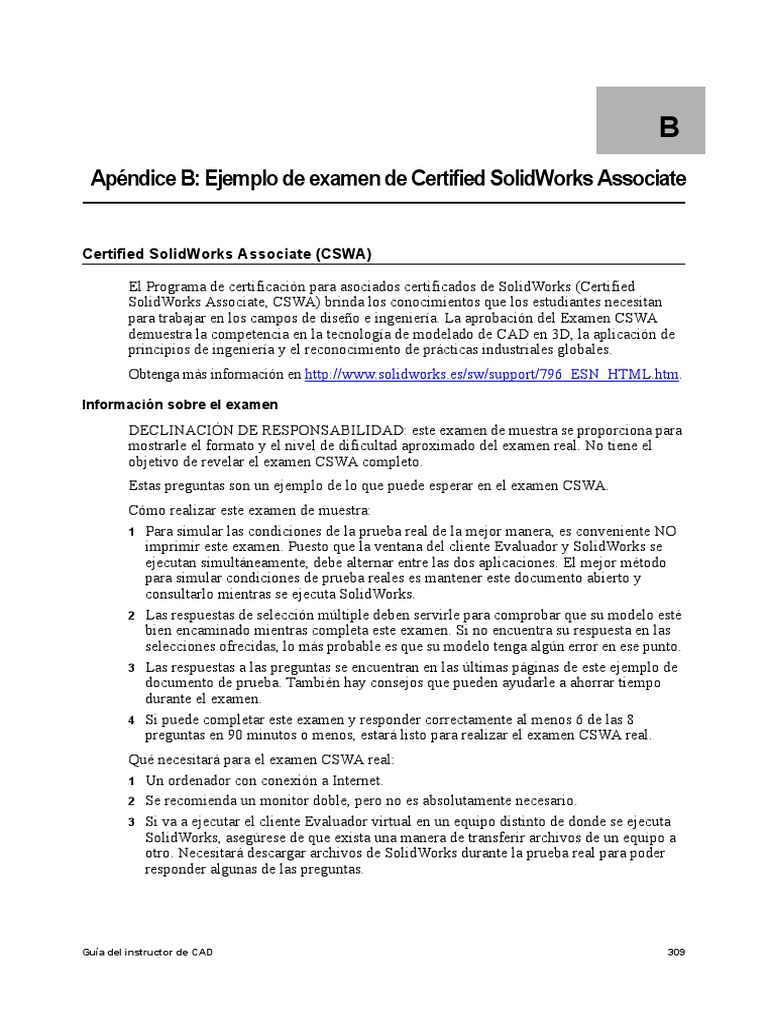 Ejemplo de examen CSWA 2024 | PDF