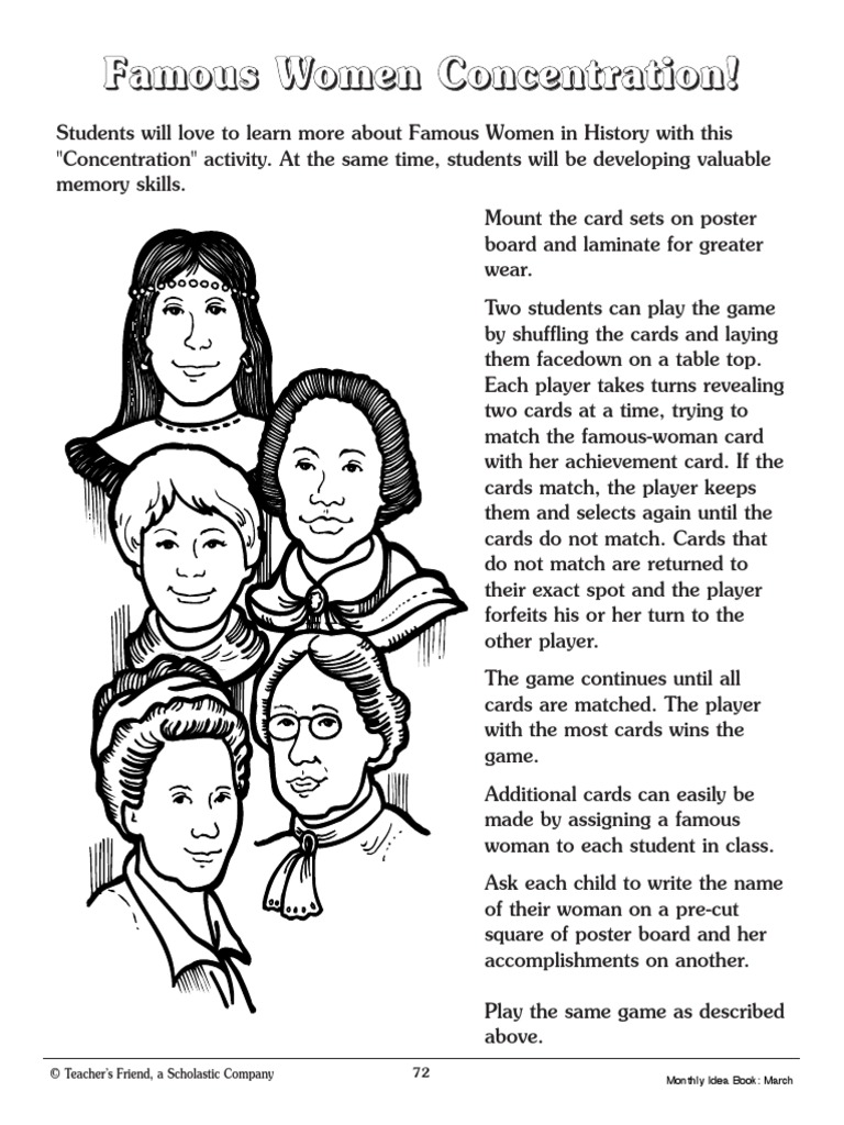 Famous Women Concentration PDF | PDF | Slavery | Human Rights