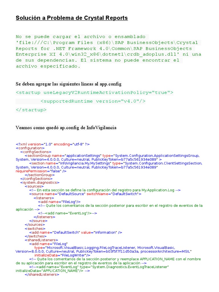 Solucion A Problema de Crystal Reports | PDF