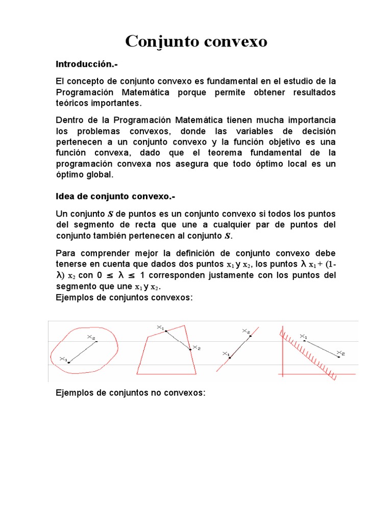 Fundamentos de Conjuntos Convexos | PDF | Conjunto convexo | Optimización Matemática