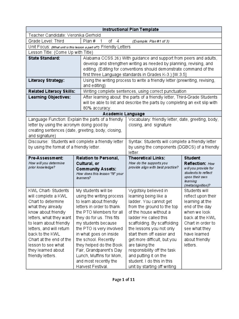 Edtpa Lesson Plans | PDF | Educational Assessment | Pedagogy