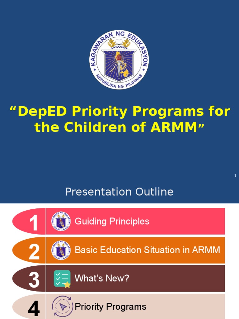 DEPED Priority Programs For ARMM | PDF | United States Department Of ...