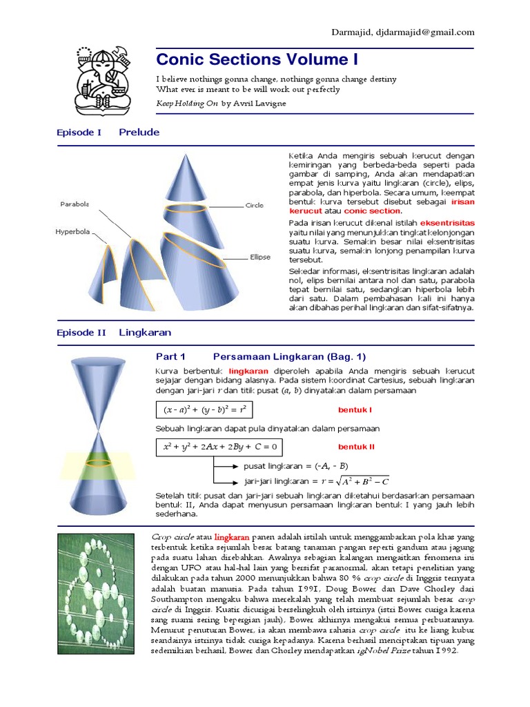 Irisan Kerucut dan Lingkaran | PDF | Metode & Bahan Ajar
