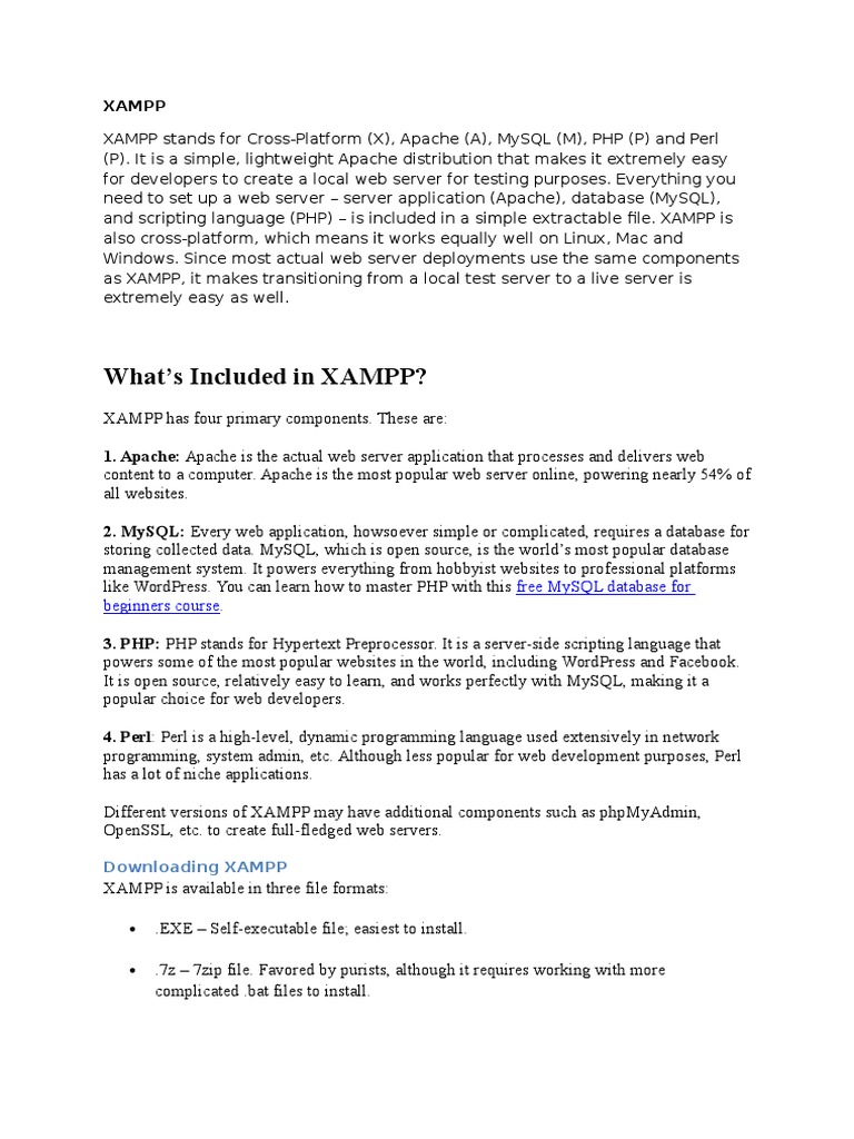 XAMPP - Introduction | PDF | Php | Web Server