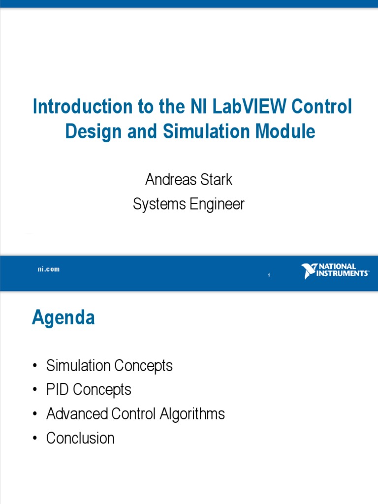 02 - Introduction To The NI LabVIEW Control Design and Simulation ...