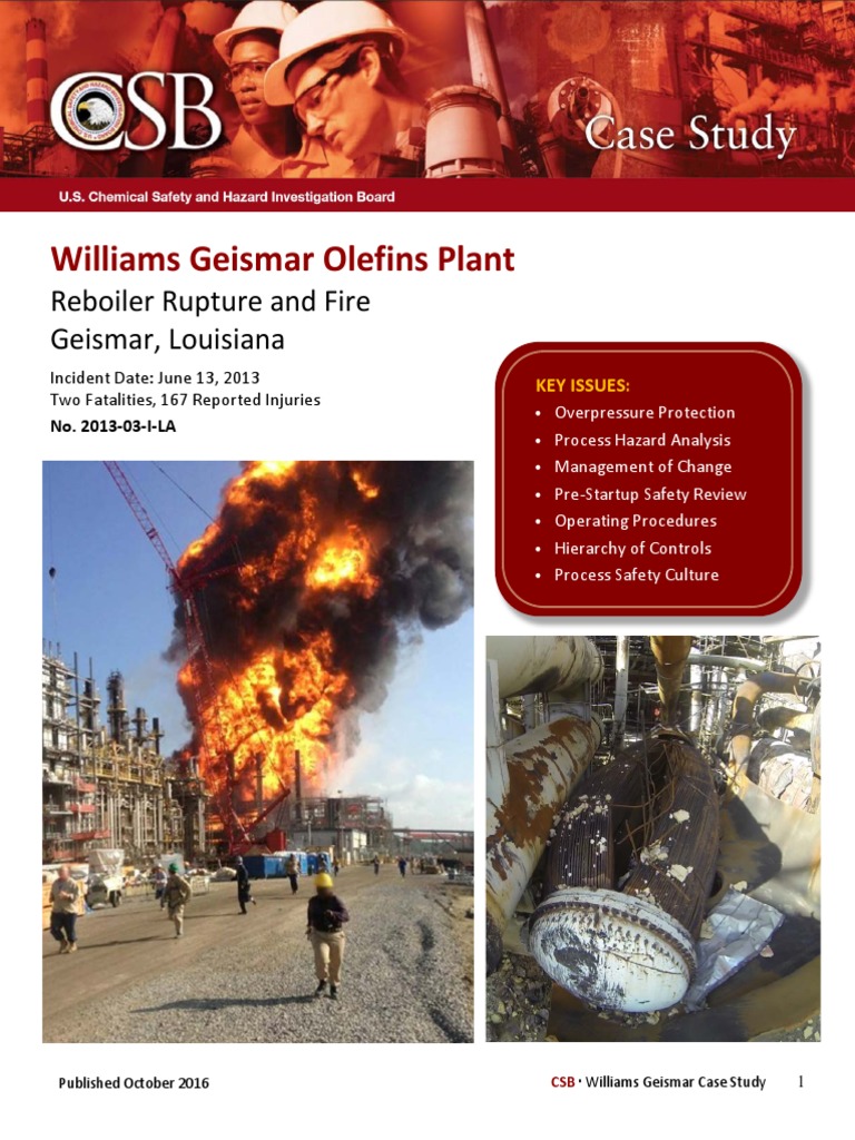 Williams Geismar Plant Incident Analysis | PDF | Explosion | Gases