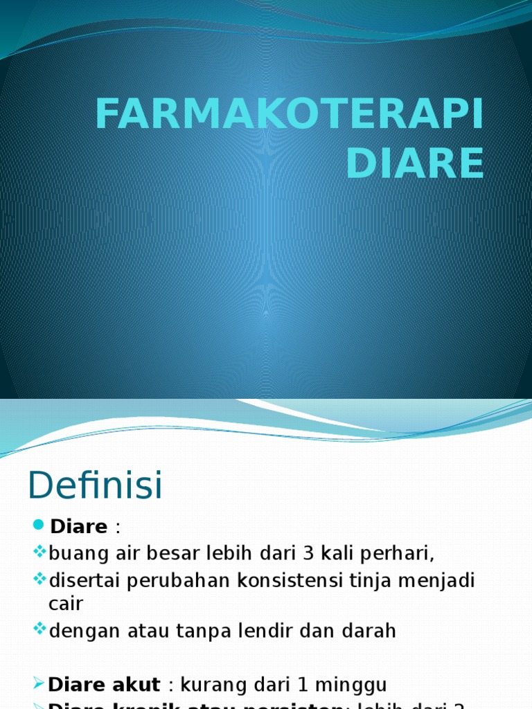 FARMAKOTERAPI DIARE Kuliah | PDF