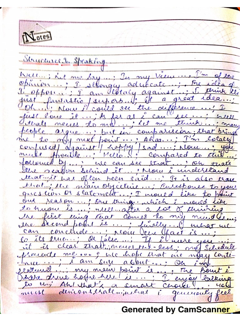 Speaking Structure 1 | PDF