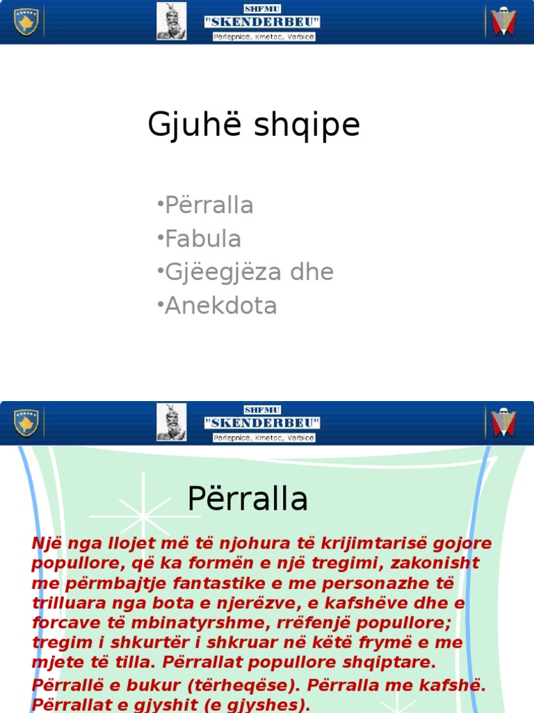 Përralla, Fabula, Gjëegjëza Dhe Anekdota | PDF