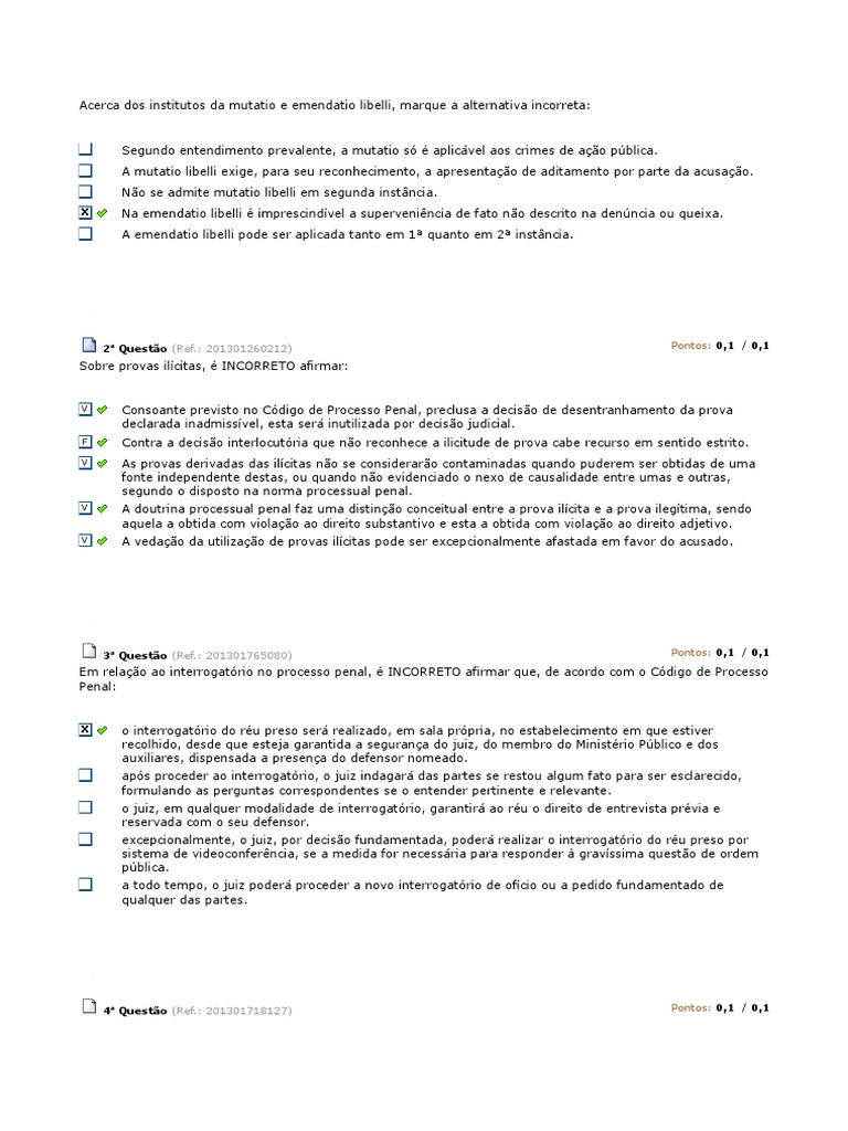 Emendatio e Mutatio Libelli no CPP | PDF | Procedimento criminal ...