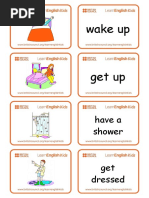 Daily Routine - Vocabulary With Pictures | PDF