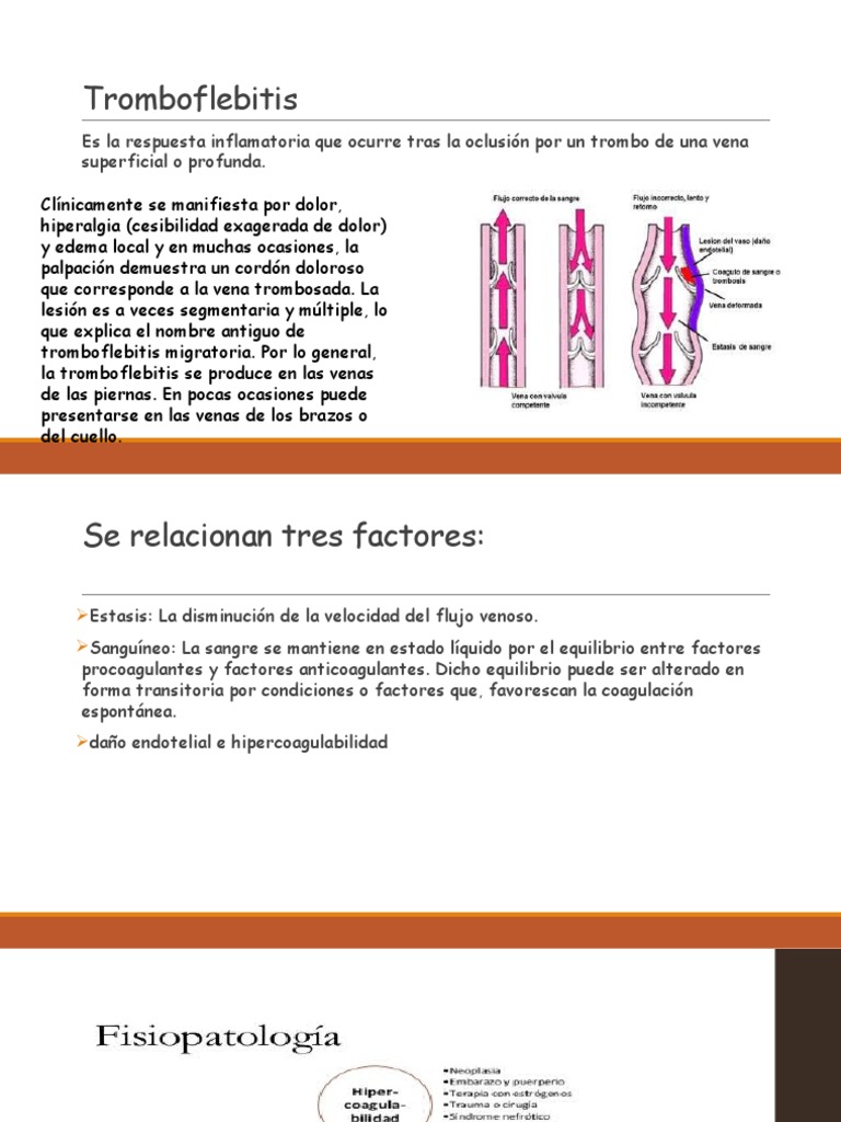 Tromboflebitis: Causas y Tratamientos | PDF | Trombo | Especialidades ...