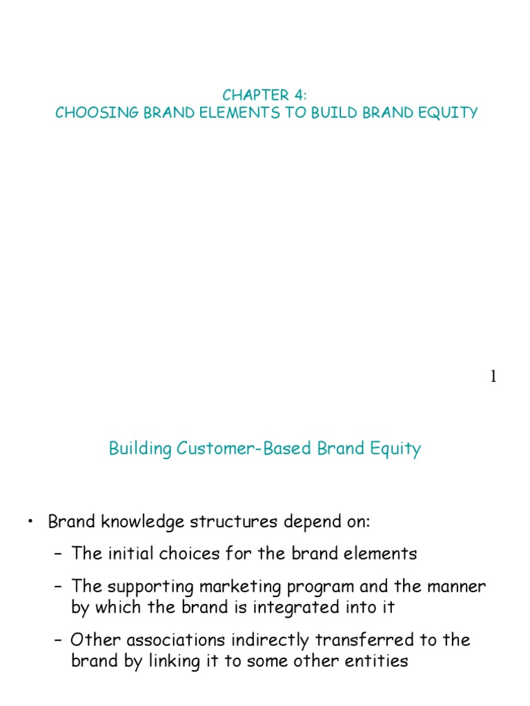Choosing Brand Elements To Build Brand Equity Chapter 4 | PDF | Logos ...