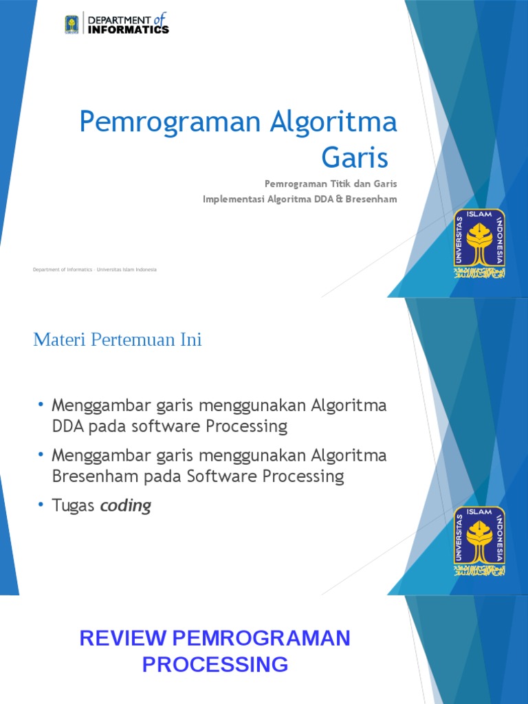 Pemrograman Algoritma Garis | PDF